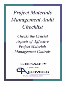 Construction Project Materials Management Audit Checklist - casbuy.com