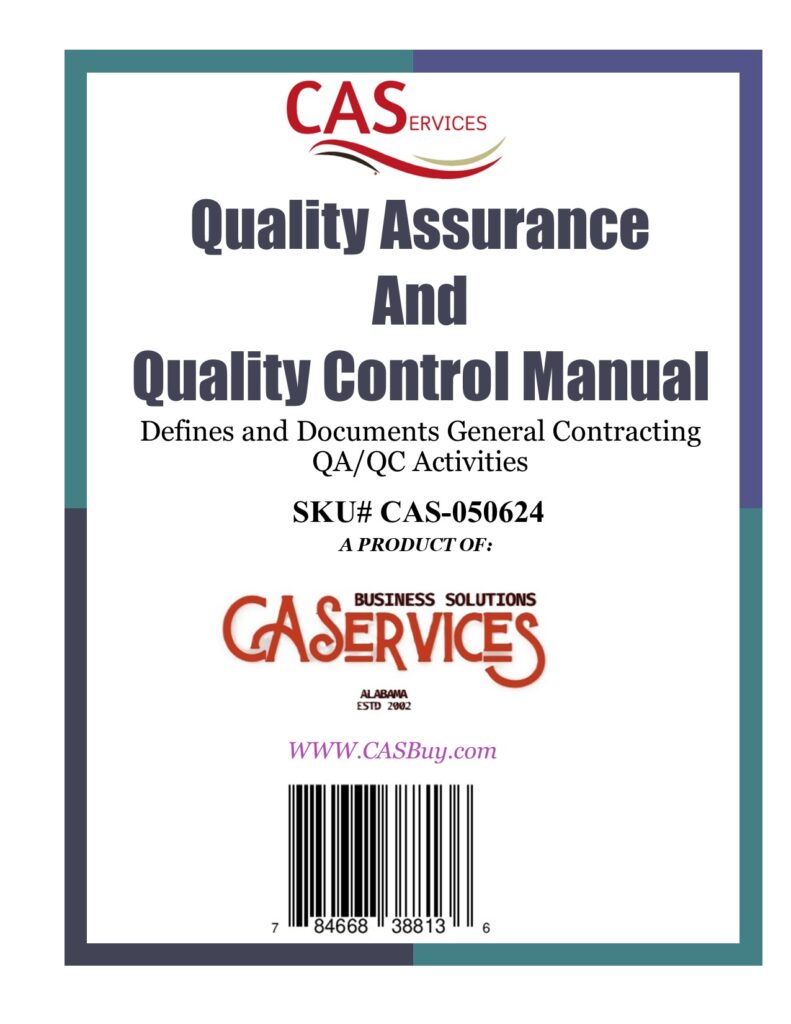 Quality Assurance and Quality Control Manual - casbuy.com